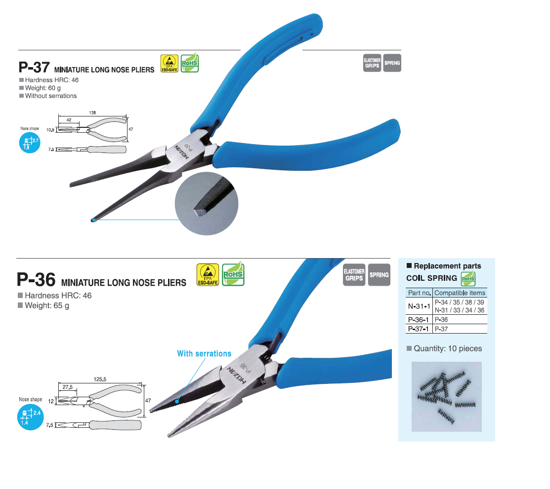 Ichiban Precision Sdn Bhd - Hozan - Hozan Miniature Long Nose Pliers, Miniature Flat Nose Pliers ...